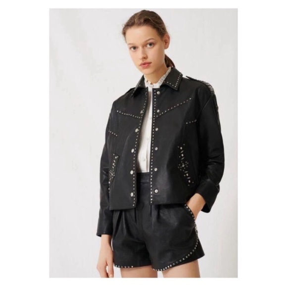 Maje | Jackets & Coats | New Rare Maje Paris Belvisa Studded ...